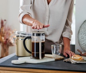 Tchibo - Konvička french press 800 ml, 6 šálků, šampaň