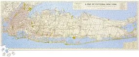 GALISON Panoramatické puzzle Mapa filmového New Yorku 1000 dílků / 99