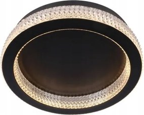 Stropní Led lampa Stropní Svítidlo Křišťálový Zing 30 cm Černá Moderní
