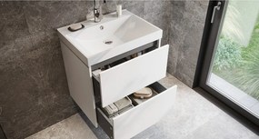 Bílá matná závěsná skříňka pod umyvadlo 61x65 cm Bodera – Germania