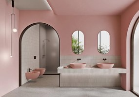 GSI GSI, PURA závěsná WC mísa, Swirlflush, 36x55cm, blush dual-mat, 881524