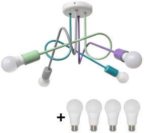 Lustr led dětský lustr oxford 4xe27/10w/230v
