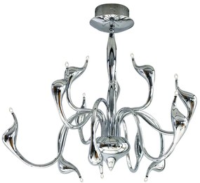 Designový lustr Snake 2 chrom