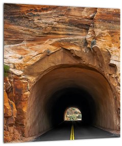 Obraz - tunel ve skále (30x30 cm)