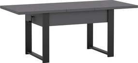 Rozkládací polohovací konferenční stolek HOGO 3v1 | 120-157x62,5-74,5x67 cm | síla horní desky 32 mm | tmavě šedá/černé nohy