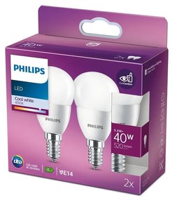 Philips | SADA 2x LED Žárovka Philips P45 E14/5,5W/230V 4000K | P5105