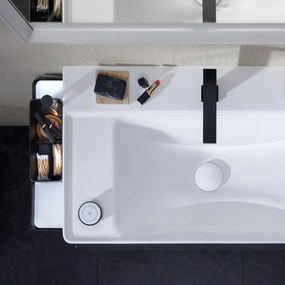 Hansgrohe Tecturis E, dvouotvorová umyvadlová baterie 150 CoolStart EcoSmart+ s odtokovou soupravou, černá matná, HAN-73053670