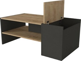 VerDesign IZMAEL industriální konferenční stolek, sapphire / antracit