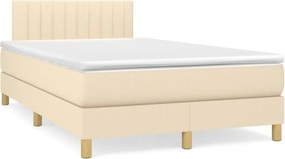 Box spring postel s matrací krémová 120x200 cm textil 3140766