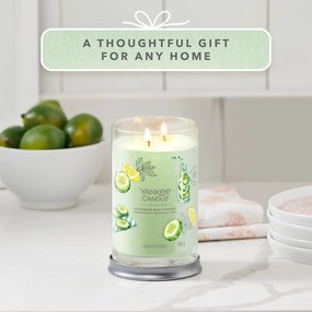 Yankee Candle vonná svíčka Signature Tumbler ve skle velká Cucumber Mint Cooler 567g