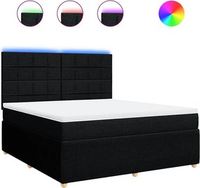 Box spring postel s matrací černá 180x200 cm textil 3294437