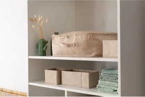 Béžové látkové úložné boxy v sadě 2 ks 14x12x12 cm Sandy – Compactor