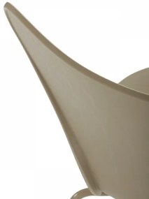Jídelní židle cappucino plastová čtyřnohá kovová podnož CT-X7034 CAP