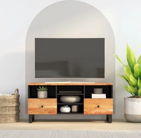 vidaXL TV stolek 100 x 33 x 46 cm masivní akácie a kompozitní dřevo [351978] Barva: světle hnědá