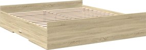 Rám postele se zásuvkami dub sonoma 200x200 cm kompozitní dřevo 3280267