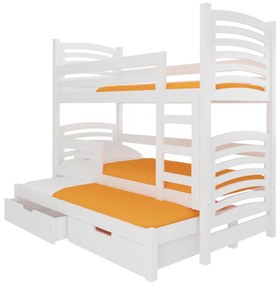 Dětská patrová postel SORIA, 180x75, bílá