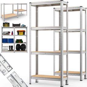 Zátěžový regál sada 2 ks 170x75x30cm pozinkované 280kg