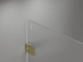 Mexen Lunar-F skládací sprchové dveře levé 125 cm, transparentní, zlaté kartáčované - 836S-125-050-55-00-L