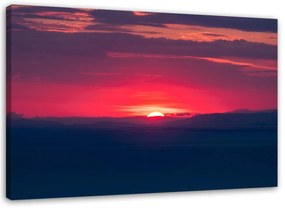 Obraz na plátně Červený západ slunce - 100x70 cm