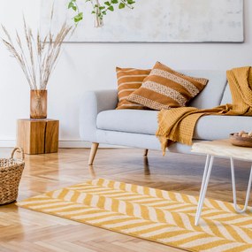 Tribeca Design Kusový koberec Jars Yellow Chevron Rozměry: 200x290 cm