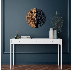 Asir Nástěnná dekorace pr. 56 cm strom dřevo/kov 899SKL2307