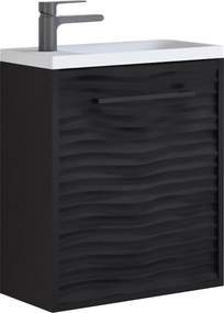 XXXLutz SKŘÍŇKA POD UMYVADLO, černá, 40/50/22 cm P & B - Online Only koupelnové skříňky - 002778011601