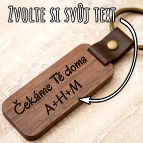 Ahome CZ Krásná dřevěná klíčenka - S vlastním textem