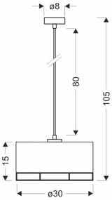 Lustr na lanku ARDI 1xE27/40W/230V hnědá/černá