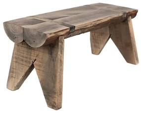 Hnědý antik dřevěný stolek na květiny - 38*17*17 cm