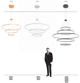 Redo Orbit závěsné Large Barva: Černá 4000K, Ø - Průměr: S 40cm 80cm 120cm