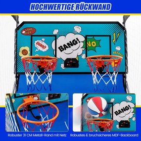 Costway Basketbalový stroj 8 v 1 se 4 míči a vzduchovou pumpou a 8 herními