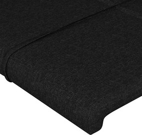 Čelo postele s LED černé 160x5x78/88 cm textil 3121620