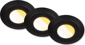 Briloner 7588035 -SADA 3xLED Koup podh svítidlo KLIRA 3xLED/4,9W/230V IP44 černá