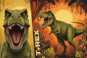 TREFL Puzzle Dino World: T-Rex / 100 dílků / 41 x 27,5 cm