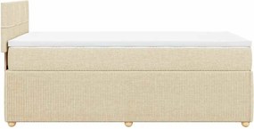 Box spring postel s matrací krémová 100 x 200 cm textil 3289672