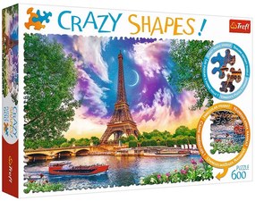 Puzzle trefl crazy shapes puzzle obloha nad paříží 600 dílků
