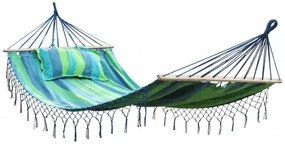 Dimenza zahradní houpací síť MAXI - modrá s pruhy