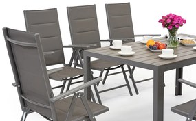 Polywood Verona hliníkový zahradní set pro 8 osob Garden Point šedý