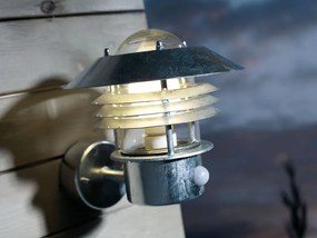 Nordlux Vejers Sensor  Venkovní , nástěnné svítidlo s čidlem kov, sklo IP54 Varianta: galvanizovaná ocel