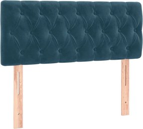 Box spring postel s matrací tmavě modrá 90x190 cm samet 3127647