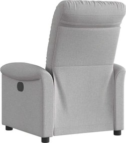 Elektrické polohovací křeslo obláčkově šedé textil 3303243