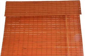 Vingo Rozbalená bambusová římská roleta oranžová Šířka rolety: 80 cm, Rozvin rolety: 200 cm