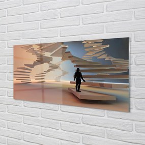 akrylový obraz schody 3d 140x70 cm