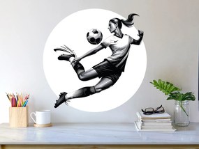 Fotbalistka 01 samolepka na zeď arch 45 x 45 cm
