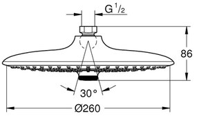 GROHE 26455000 - Hlavová sprcha EUPHORIA 260 260 mm lesklý chrom