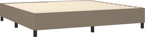Box spring postel s matrací a LED taupe 200x200 cm textil 3138425