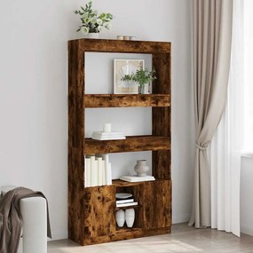 Skříň highboard kouřový dub 92 x 33 x 180 cm kompozitní dřevo