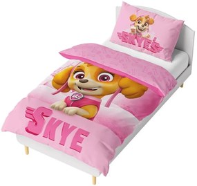 Bavlněné ložní povlečení Tlapková patrola - Paw Patrol - motiv pilotka Skye - 100% bavlna - 70x90 cm + 140x200 cm