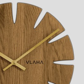 VLAHA Dubové hodiny VLAHA vyrobené v Čechách VLAHA VCT1014 stříbrné ručky s vůní dub. dřeva