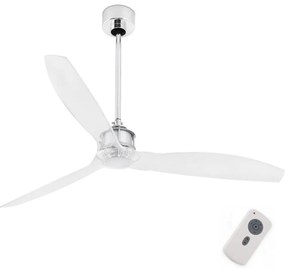 FARO 33394 - Stropní ventilátor JUST FAN lesklý chrom/čirá + DO